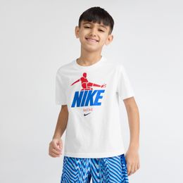 T-Shirt Nike Sportswear "NKB BICYCLE KICK", M&auml;dchen, Gr. 104, wei&szlig;, Obermaterial: 60% Baumwolle, 40% Polyester, Shirts T-Shirt, f&uuml;r Kinder, sportlicher Stil, f&uuml;r sportliche Aktivit&auml;ten