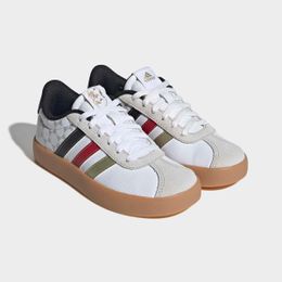 Sneaker adidas Sportswear "VL COURT 3.0 KIDS", M&auml;dchen, Gr. 28, cloud wei&szlig;, core schwarz, gold metallic, Synthetik, Textil, Schuhe Sneaker, World Cup Nations Pack, f&uuml;r Kinder & Jugendliche
