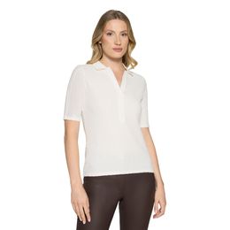 Kurzarmshirt Betty Barclay "Damen mit Kn&ouml;pfen", Damen, Gr. 36, rohwei&szlig;, Jersey, Obermaterial: 83% Baumwolle, 15% Polyester, 2% Elasthan, tailliert normal, Shirts