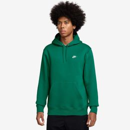 Kapuzensweatshirt Nike Sportswear "M NK CLUB BB PO HOODIE", Herren, Gr. M, malachite, Jersey, Obermaterial: 80% Baumwolle, 20% Polyester, normal, Rundhals, Sweatshirts, mit K&auml;ngurutasche, mit angesetztem B&uuml;ndchen, ohne Verschluss