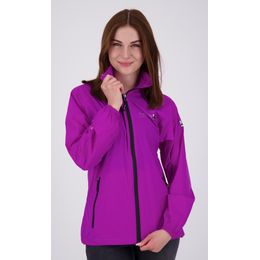 Regenjacke DEPROC Active "ROBSON WMN II", Damen, Gr. 36 (S), pink, 100% Polyester, normal, elastischer Bund mit Gummizug, Jacken Regenjacke, auch in Gro&szlig;en Gr&ouml;&szlig;en erh&auml;ltlich