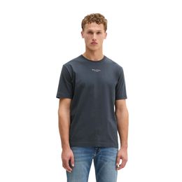 Marc O'Polo T-Shirt MARC O'POLO "aus reiner Bio-Baumwolle", Damen, Gr. L, schwarz navy, Obermaterial: 100% Baumwolle, unifarben, regular fit, Rundhals, Umschlagbund, Shirts T-Shirt