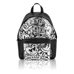 Freizeitrucksack Philipp Plein "Smile", 70, silber, Rucks&auml;cke Freizeitrucksack