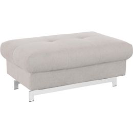 Hocker COTTA "Chef", elephant, B:100cm H:46cm T:65cm, 100% Polyester, Hocker, Hocker, mit edlen Metallf&uuml;&szlig;en