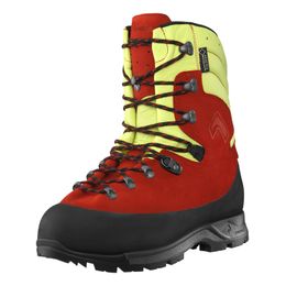 Sicherheitsstiefel HAIX "Protector Forest 46024 GTX" Gr. 12, rot (rot, gelb), 12, Obermaterial: 100% Rindsleder Leather cow., Schuhe