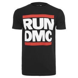 T-Shirt Merchcode "Merchcode Herren Run DMC Logo Tee", Damen, Gr. L, schwarz, 100% Baumwolle, bedruckt, normal, Rundhals, Shirts T-Shirt