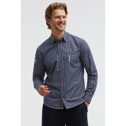 Langarmhemd Gaastra, Herren, Gr. 3XL, Normalgr&ouml;&szlig;en, blau, Web, Material: 100% Baumwolle, bedruckt, bestickt, slim fit normal, 1-Knopf-Manschette, Hemden, mit Brusttasche