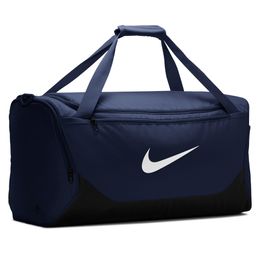 Sporttasche Nike "NK BRSLA M DUFF - X", midnight navy, schwarz, wei&szlig;, Obermaterial: 100% Polyester, Taschen Sporttasche, f&uuml;r Erwachsene, mit Rei&szlig;verschlusstasche vorne