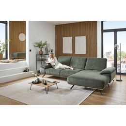 Ecksofa DIE PLANBAR "ZE-EM18063, Breite 322 cm", cyber moos, B:322cm H:89cm T:187cm, 100% Recyceltes Polyester, Sofas, Ecksofa, wahlweise mit Sitztiefen- und Armteilverstellung