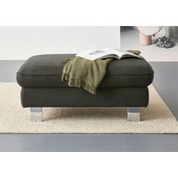 Hocker COTTA "Driver", hunter, B:101cm H:46cm T:65cm, 100% Polyester, Hocker, Hocker, mit edlen Metallf&uuml;&szlig;en