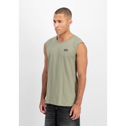 Muscleshirt Alpha Industries "Backprint Tank", Herren, Gr. M, olive, schwarz, Obermaterial: 100% Baumwolle, Shirts