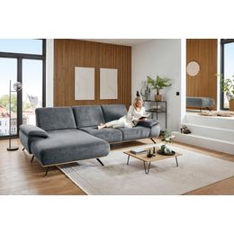 Ecksofa DIE PLANBAR "ZE-EM18063, Breite 322 cm", cyber anthrazit, B:322cm H:89cm T:187cm, 100% Recyceltes Polyester, Sofas, Ecksofa, wahlweise mit Sitztiefen- und Armteilverstellung