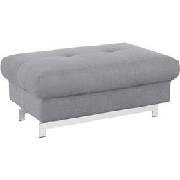 Hocker COTTA "Chef", stone, B:100cm H:46cm T:65cm, 100% Polyester, Hocker, Hocker, mit edlen Metallf&uuml;&szlig;en