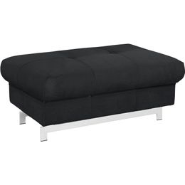 Hocker COTTA "Chef", lava, B:100cm H:46cm T:65cm, 100% Polyester, Hocker, Hocker, mit edlen Metallf&uuml;&szlig;en