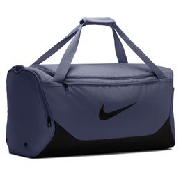 Sporttasche Nike "NK BRSLA M DUFF - X", diffused blau, schwarz, schwarz, Obermaterial: 100% Polyester, Taschen Sporttasche, f&uuml;r Erwachsene, mit Rei&szlig;verschlusstasche vorne