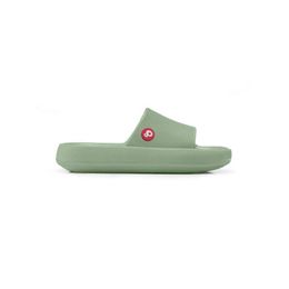 Sandale SCHUZZ "Claquette", Herren, Gr. 42, gr&uuml;n, Obermaterial: 100% Gummi rubber., Schuhe Sandale