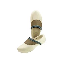 Clog Potthoff "Holzschuhe mit Lederbesatz", Damen, Gr. 48, braun (holzfarben), Obermaterial: 100% Holz Wood., Schuhe Clog