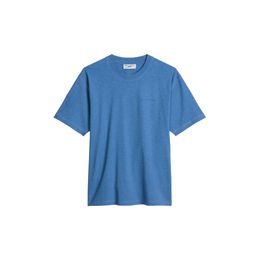 Marc O'Polo T-Shirt MARC O'POLO DENIM, Damen, Gr. L, medium blau_multi, Jersey, Obermaterial: 100% Baumwolle, relaxed fit normal, Rundhals, Shirts T-Shirt, relaxed aus softer Bio-Baumwolle