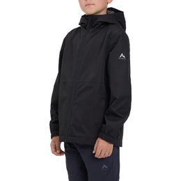 Outdoorjacke McKINLEY "JU.-FUNKTIONS-JACKE TERANG II SHL B", Jungen, Gr. 116, schwarz night, Web, Obermaterial: 100% Polyester, Jacken Outdoorjacke, f&uuml;r Kinder, winddicht, atmungsaktiv, mit verschwei&szlig;ten N&auml;hten