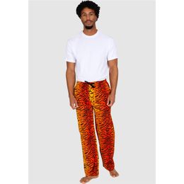 Lousy Livin Underwear Schlafhose LOUSY LIVIN, Herren, Gr. L, EURO-Gr&ouml;&szlig;en, orange, rot, 100% Baumwolle, bedruckt, lang, Hosen Schlafhose, mit trendigem Tiger-Allover-Print