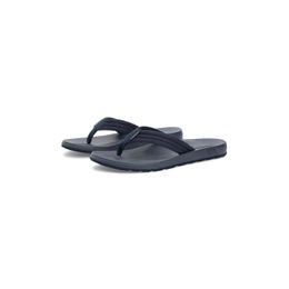 Zehentrenner Tommy Hilfiger "MOLDED HILFIGER LTH BEACH SANDAL", Herren, Gr. 40, dunkelblau, Textil, Schuhe Zehentrenner, Sommerschuh, Dianette, Flat mit dezentem Label