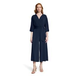 Overall Betty Barclay "Damen mit Eingrifftaschen", Damen, Gr. 36, Normalgr&ouml;&szlig;en, dunkelblau, Obermaterial: 94% Polyester, 6% Elasthan, figurumspielend, V-Ausschnitt, Overalls Overall