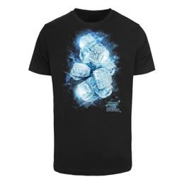 T-Shirt MisterTee "MisterTee Herren Ice Rings Tee", Damen, Gr. L, schwarz, 100% Baumwolle, unifarben, normal, Rundhals, Shirts T-Shirt