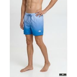 Jack & Jones Badeshorts JACK & JONES "JPSTMAUI HORIZON DIP DYE SWIM SHORTS", Herren, Gr. L, N-Gr, celestial blau, Polyester, Badehosen Badeshorts