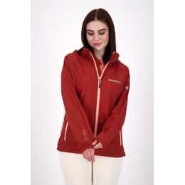 Regenjacke DEPROC Active "ROBSON WMN II", Damen, Gr. 36 (S), weinrot, 100% Polyester, normal, elastischer Bund mit Gummizug, Jacken Regenjacke, auch in Gro&szlig;en Gr&ouml;&szlig;en erh&auml;ltlich