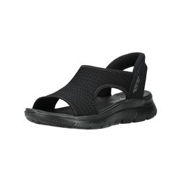 Riemchensandale Skechers "Skechers Sandalen Textil", Damen, Gr. 36, schwarz, schwarz, Textil, Schuhe Riemchensandale