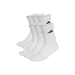Kurzsocken adidas originals "Socken Cushioned Crew Socks 6P 6er Pack", Herren, Gr. 46-48, wei&szlig;, Obermaterial: 56% Baumwolle CO. 40% Polyester PES. 3% Elasthan EL. 1% Polyamid PA., Socken