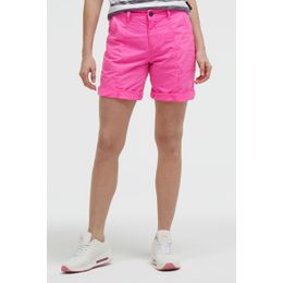 Shorts SOCCX, Damen, Gr. L, Normalgr&ouml;&szlig;en, neon magenta, Web, Material: 100% Baumwolle, unifarben, regular fit knielang, Hosen Shorts, mit Turn-Up-Saum