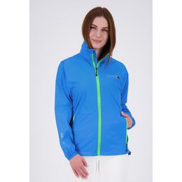 Regenjacke DEPROC Active "ROBSON WMN II", Damen, Gr. 36 (S), royalblau, 100% Polyester, normal, elastischer Bund mit Gummizug, Jacken Regenjacke, auch in Gro&szlig;en Gr&ouml;&szlig;en erh&auml;ltlich
