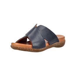 Pantolette Andrea Conti "Andrea Conti Pantoletten Leder", Damen, Gr. 41, dunkelblau, Leder, Schuhe Pantolette