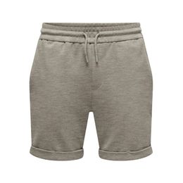 Only & Sons Sweatshorts ONLY & SONS "ONSNEWKODYL REG S SHORTS BP", Herren, Gr. XL, N-Gr, vintage khaki pattern:melange, Sweatware, Obermaterial: 62% Polyester, 33% Viskose, 5% Elasthan, unifarben, regular fit ca. Mitte Oberschenkel, Hosen Sweatshorts, Materialmix, normal geschnitten