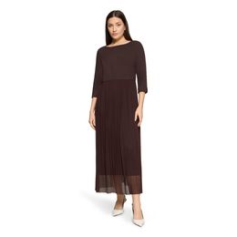 Plisseekleid Betty Barclay "Damen mit 3/4 Arm", Damen, Gr. 46, Normalgr&ouml;&szlig;en, light maroon, Obermaterial: 80% Baumwolle, 16% Polyester, 4% Elasthan; Futter: 95% Viskose, 5% Elasthan, ausgestellt lang, Kleider