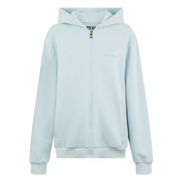 Kapuzensweatjacke Plein Sport "Pique Zip Hoodie Icon", Herren, Gr. S, 07, lightblau, Obermaterial: 59% Baumwolle, 35% Polyester, 6% Elasthan, Sweatjacken