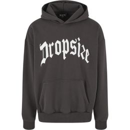 Kapuzensweatshirt DROPSIZE "Dropsize Dropsize Heavy Oversize Puffer Print Hoodies", Herren, Gr. M, washed schwarz, 70% Baumwolle, 30% Polyester, bedruckt, Sweatshirts