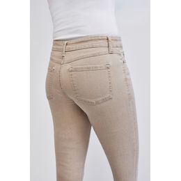 Caprijeans WONDERJEANS, Damen, Gr. 40, L&auml;nge 21, beige, Denim/Jeans, Obermaterial: 88% Baumwolle, 10% Polyester, 2% Elasthan, ca. Mitte Wade, Jeans, Sommerhose mit Stretch