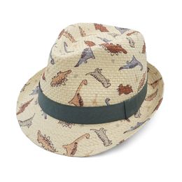 Trilby MaxiMo, Jungen, Gr. 51, wollwei&szlig;, multicolor, Kunstfaser, H&uuml;te, Trilby, Dino, Kleinkind, Boys