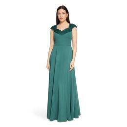 Abendkleid Vera Mont "Damen mit Pailletten", Damen, Gr. 36, Normalgr&ouml;&szlig;en, schwarz emerald, Obermaterial: 100% Polyester; Besatz: 100% Polyester; Futter: 100% Polyester, ausgestellt lang, herzf&ouml;rmiger Ausschnitt, Kleider Abendkleid
