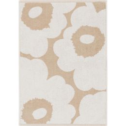 Handtuch Marimekko "UNIKKO", beige,wei&szlig;, B:50cm L:70cm, Frottee, Baumwolle, Handt&uuml;cher, 100% Baumwolle, angenehm weich, 50 x 70 cm
