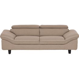3-Sitzer Home Affaire "Pilot", sand, B:218cm T:108cm, Sofas, Big-Sofa mit Kopfteilverstellung