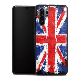 DeinDesign Huawei P30 Pro Handy Silikon H&uuml;lle Case schwarz Handyh&uuml;lle Union Jack England Flag
