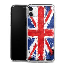 DeinDesign iPhone 11 Handy Slim Case Silikon Handyh&uuml;lle transparent H&uuml;lle extra d&uuml;nn Union Jack England Flag Silikon Slim Case