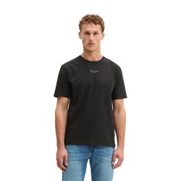 Marc O'Polo T-Shirt MARC O'POLO "aus reiner Bio-Baumwolle", Damen, Gr. XL, schwarz, Obermaterial: 100% Baumwolle, unifarben, regular fit, Rundhals, Umschlagbund, Shirts T-Shirt