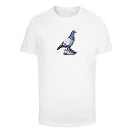 T-Shirt MisterTee "MisterTee Herren Dove Sneaker Tee", Damen, Gr. 5XL, wei&szlig;, 100% Baumwolle, unifarben, normal, Rundhals, Shirts T-Shirt