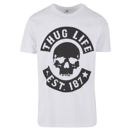 T-Shirt Thug Life "Thug Life Herren B.Skull T-Shir", Damen, Gr. M, wei&szlig;, 100% Baumwolle, bedruckt, normal, Rundhals, Shirts T-Shirt