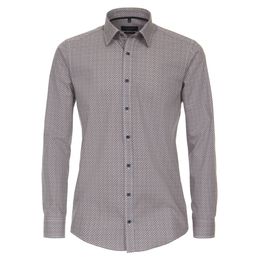 Langarmhemd Casamoda "Casamoda Freizeithemd "Green"-Kollektion Print", Herren, Gr. XL, Normalgr&ouml;&szlig;en, braun (hellbraun), 100% Baumwolle, bedruckt, l&auml;ssig geschnitten, Hemden