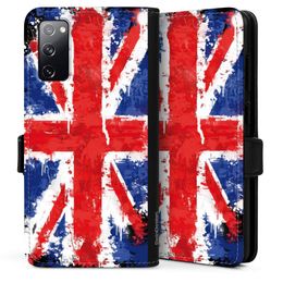 DeinDesign Galaxy S20 Handy Klapph&uuml;lle Handyh&uuml;lle aus Kunst Leder schwarz Flip Case Union Jack England Flag Sideflip mit Lasche